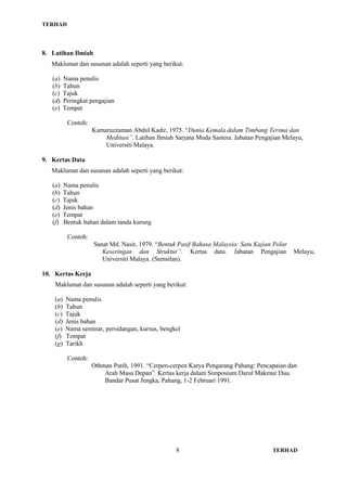 Manual panduan penulisan esei ilmiah kerja kursus bm p3 2019 | PDF