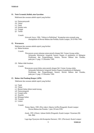 Manual panduan penulisan esei ilmiah kerja kursus bm p3 2019 | PDF