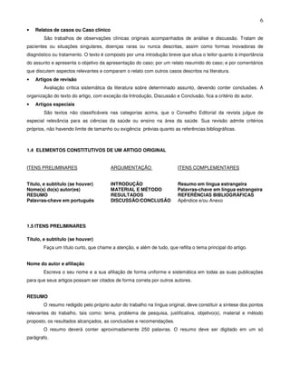Manual para a elaboração de um artigo cientifico | PDF
