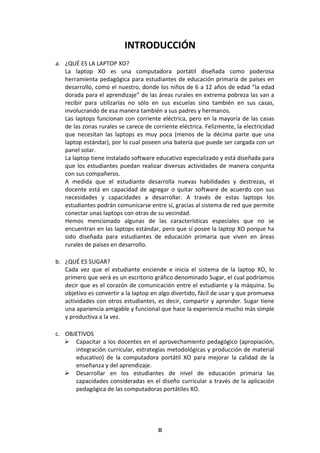 Manual para el uso de la laptop xo inferfaz sugar | PDF
