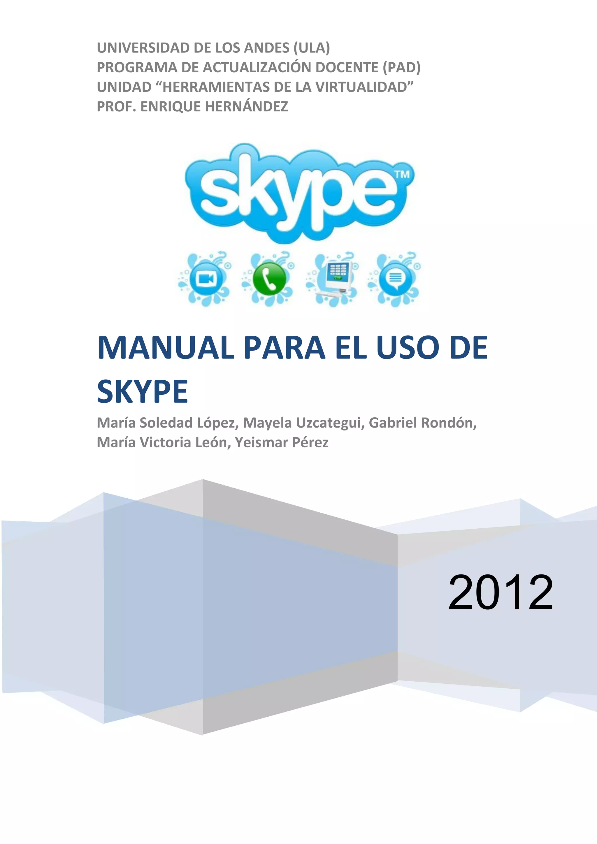 Manual para el uso de skype | PDF