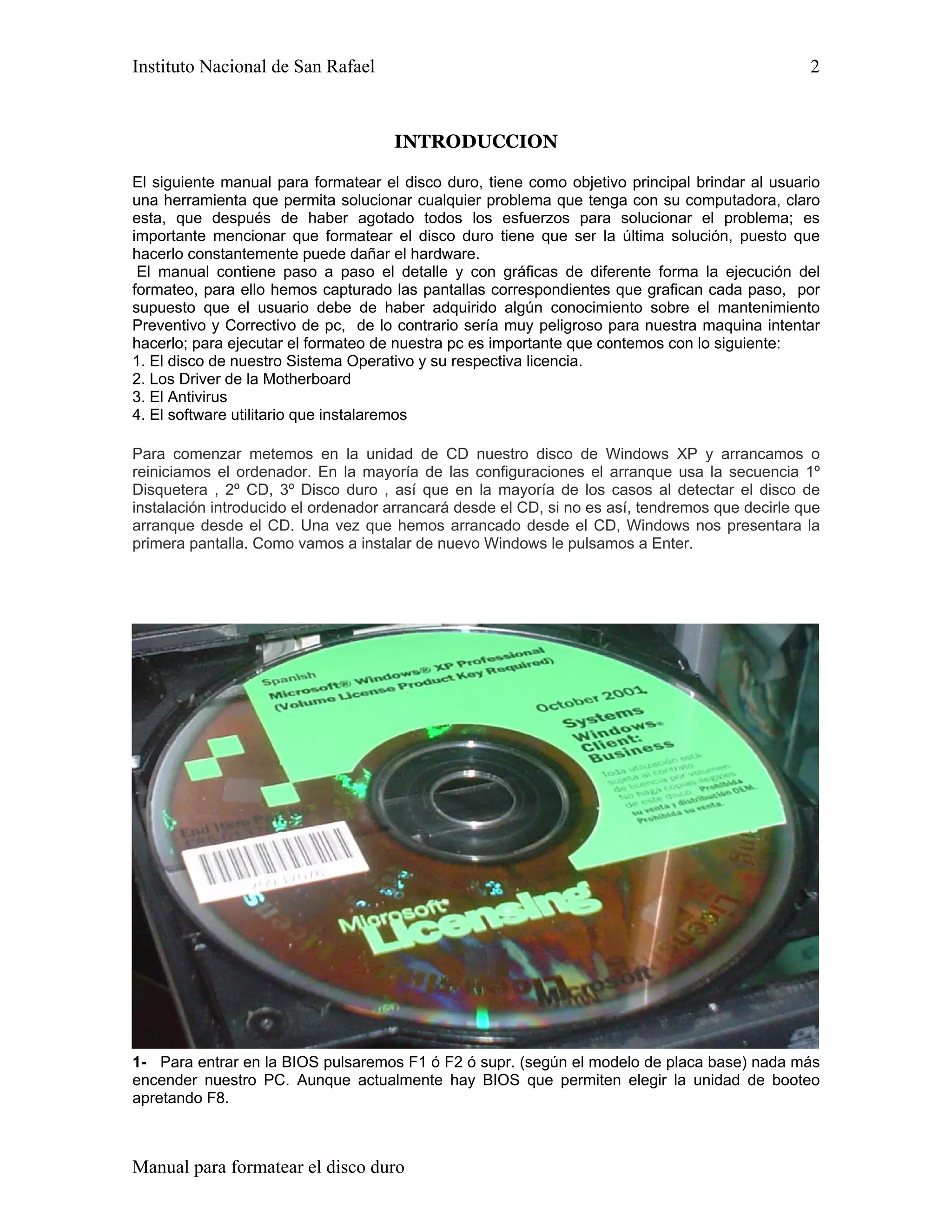 Manual para formatear un disco duro | PDF | Data Storage and ...