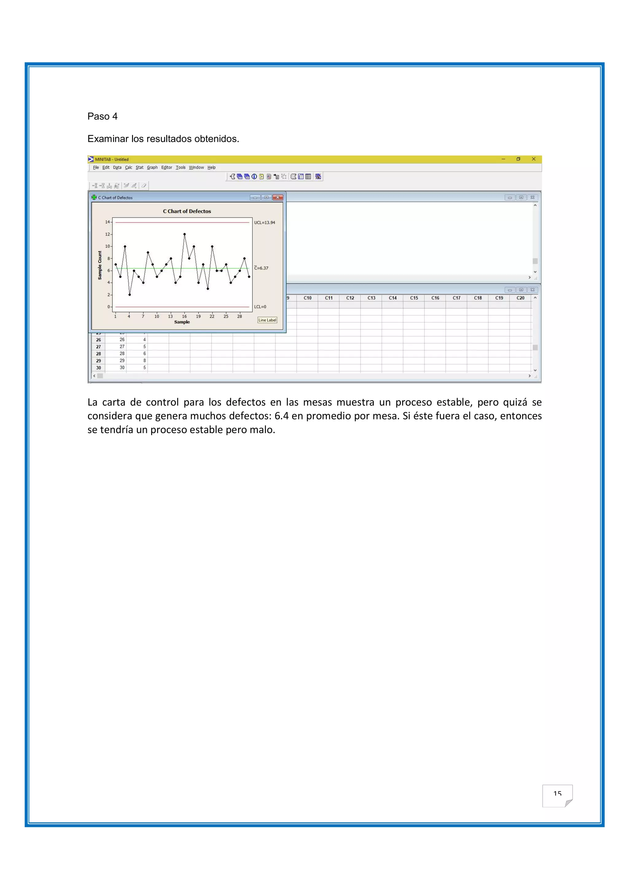Manual para la elaboracion de cartas de control en minitab | PDF