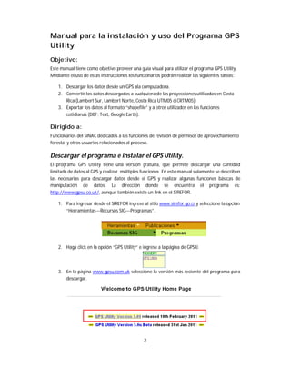 Manual para la_instalacin_y_uso_del_programa_gps_utility | PDF