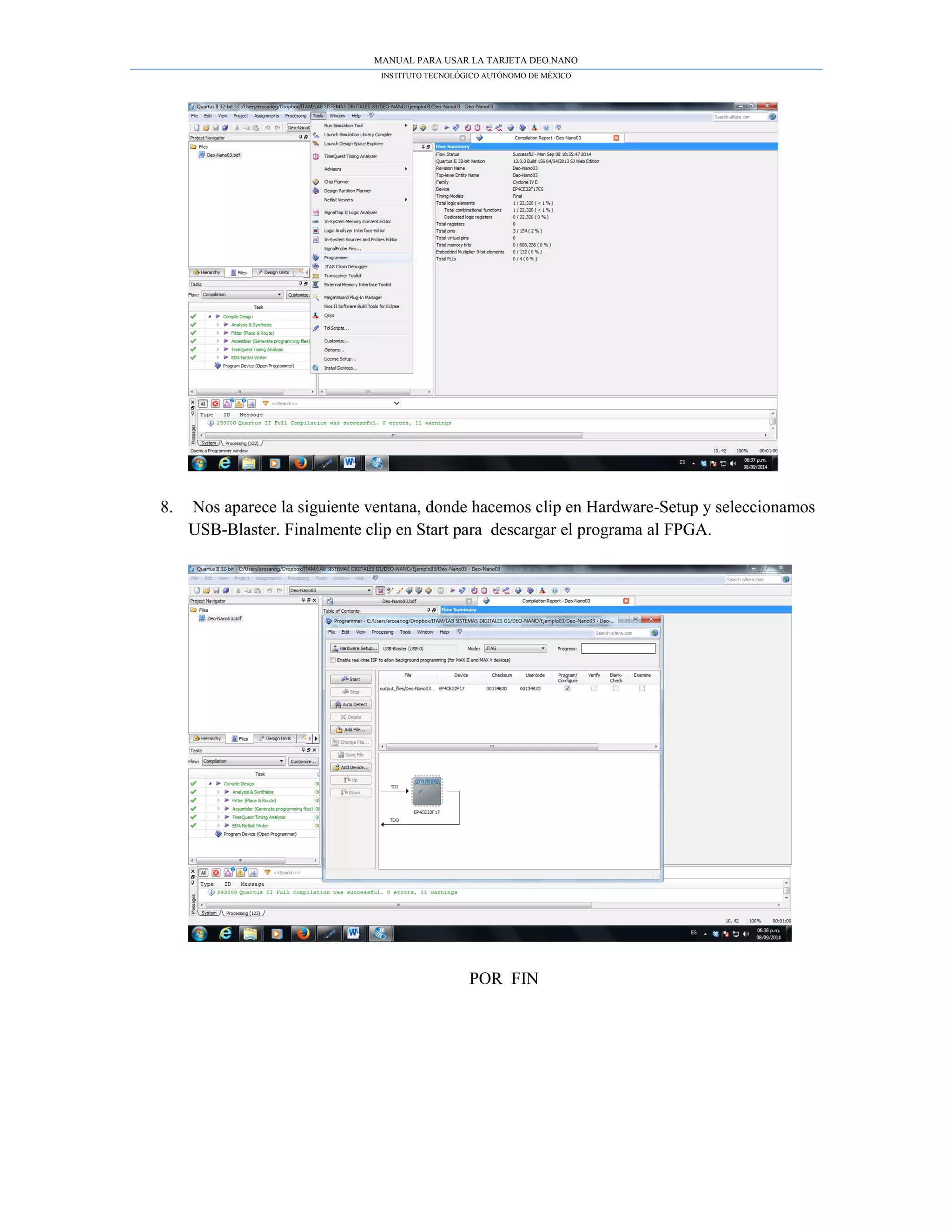 Manual Para Usar La Tarjeta Del Fpga Cyclone Iv De Altera Pdf 
