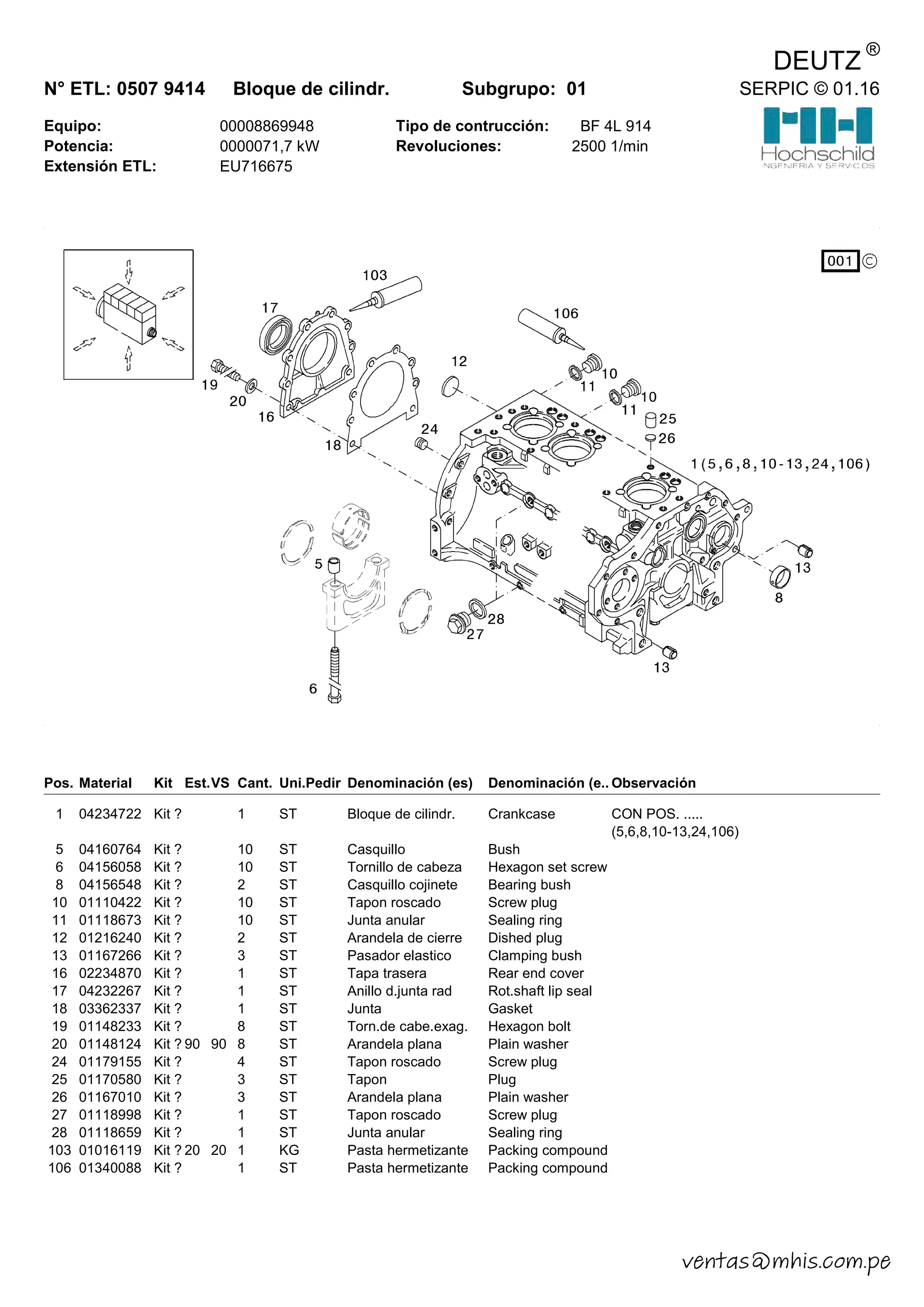 Manual Partes - BF4L914 para motores DIESELpdf | PDF