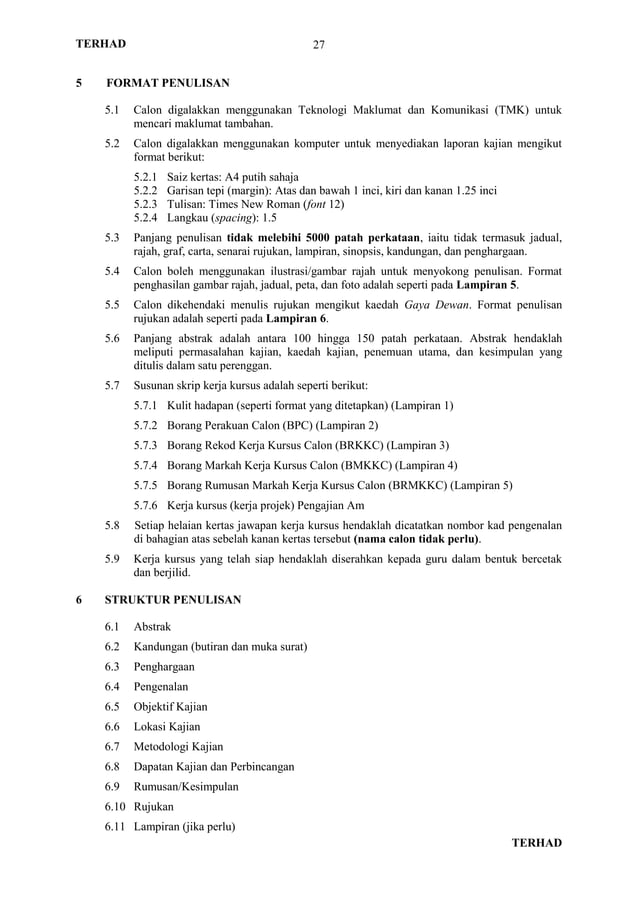 Manual pelaksanaan kerja kursus PENGAJIAN AM (900/4) TAHUN 2016 | PDF