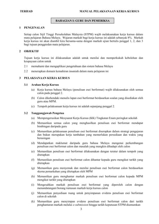 9404 Manual pelaksanaan KK BM P2 2018 | PDF