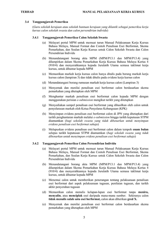 9404 Manual pelaksanaan KK BM P2 2018 | PDF