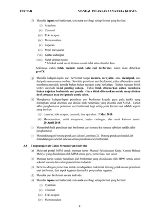 9404 Manual pelaksanaan KK BM P2 2018 | PDF