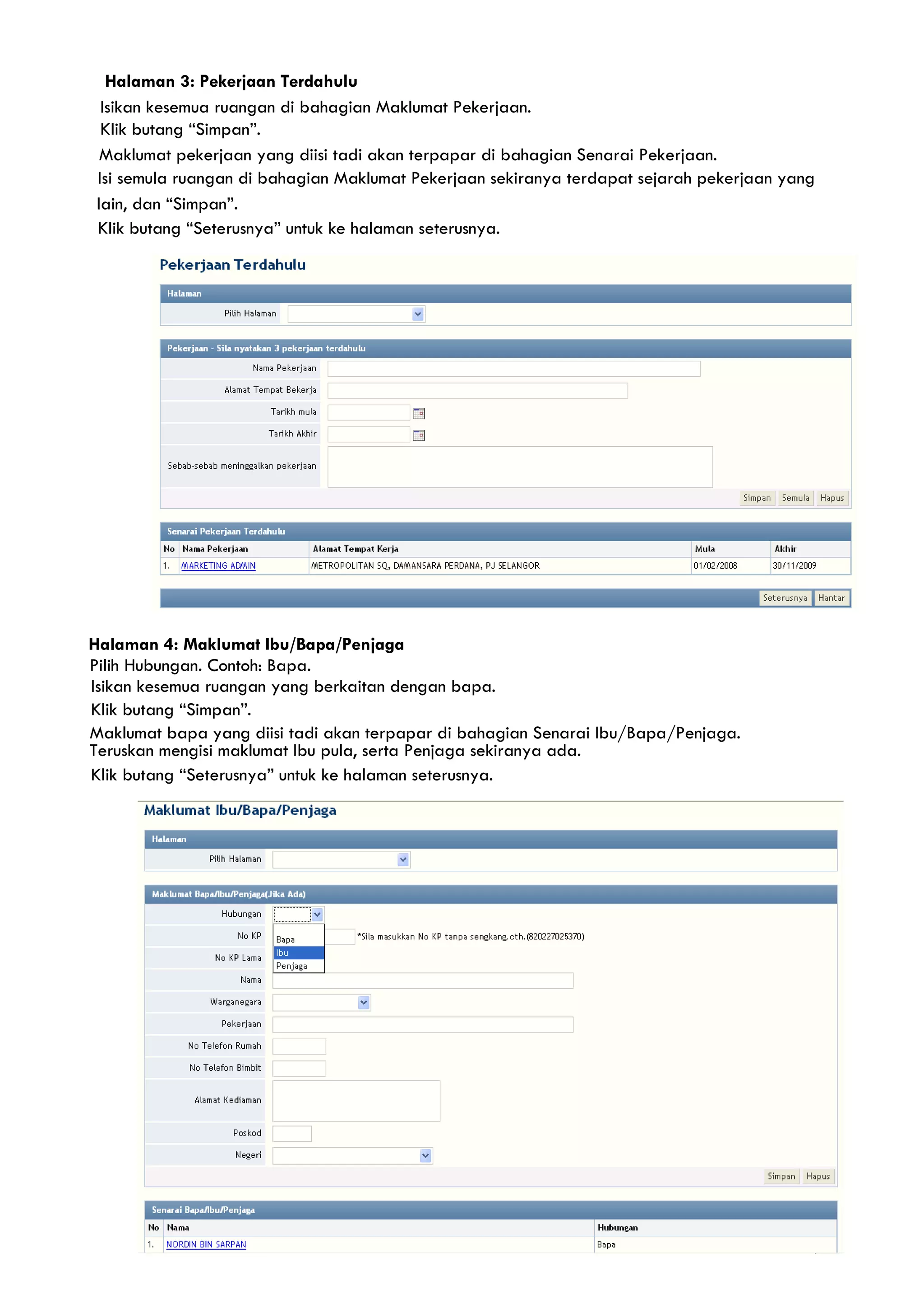 Manual Permohonan Tapisan Keselamatan Halus-Kasar | PDF