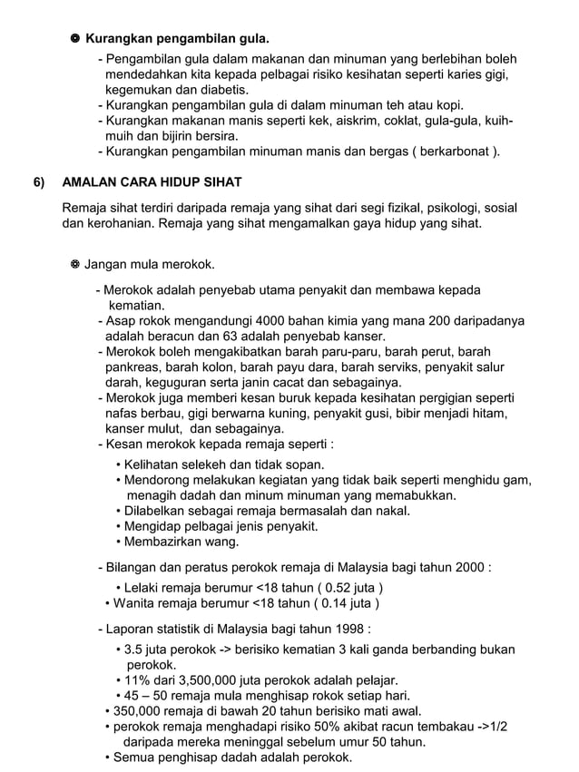 Manual Penjagaan Kesihatan & Perkembangan Remaja | PPT