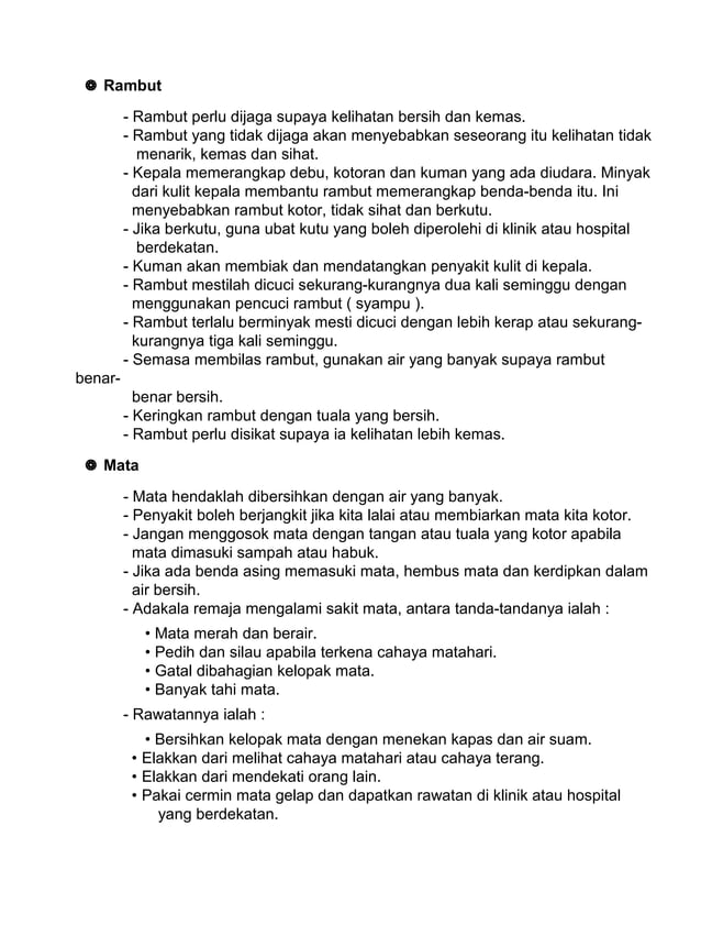 Manual Penjagaan Kesihatan & Perkembangan Remaja | PPT
