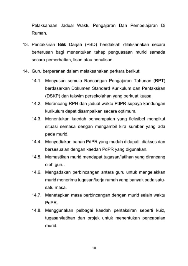 Manual Pengajaran Dan Pembelajaran Di Rumah Versi 2 0 2021 Pdf