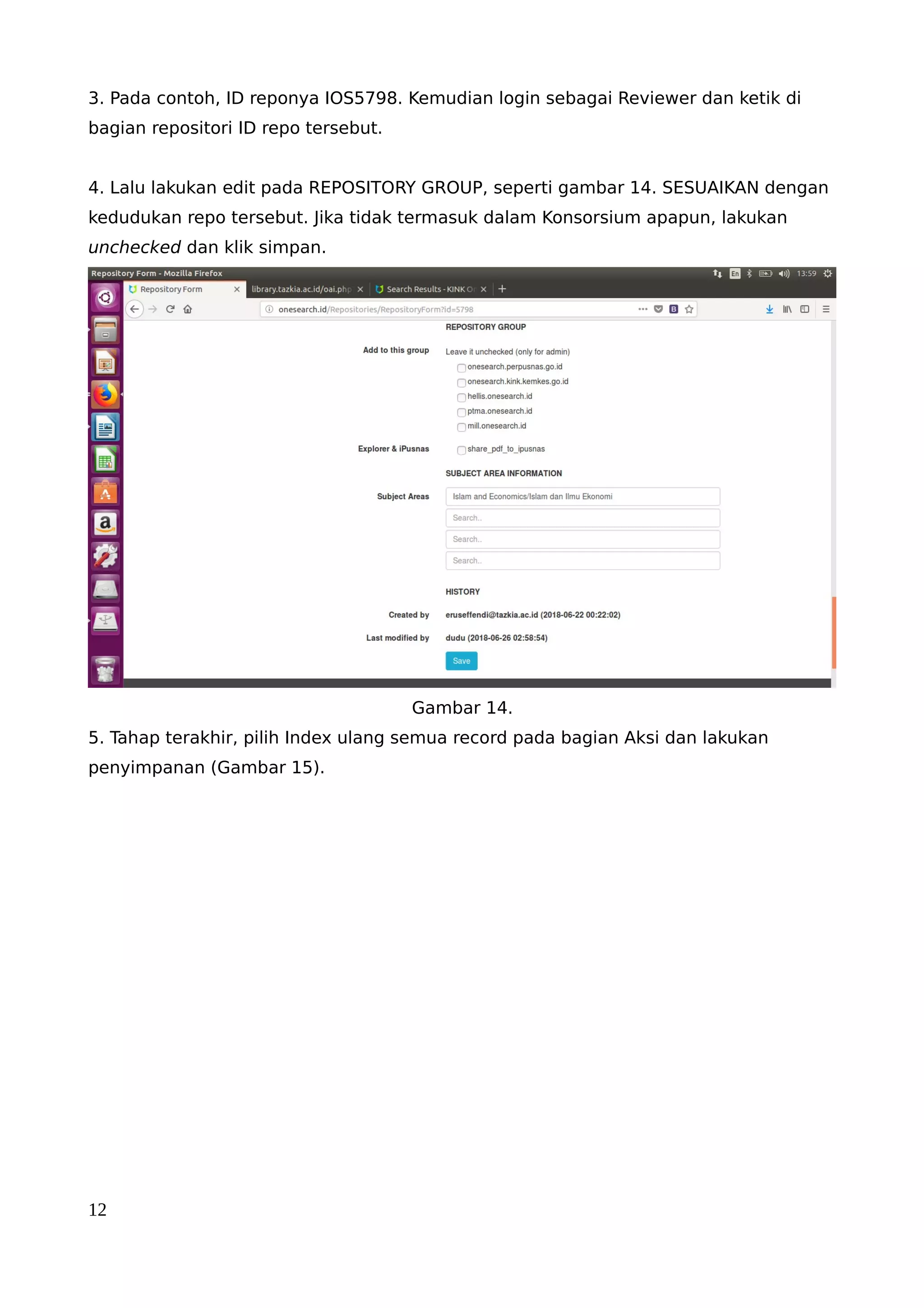Manual Pengelolaan Indonesia Onesearch | PDF
