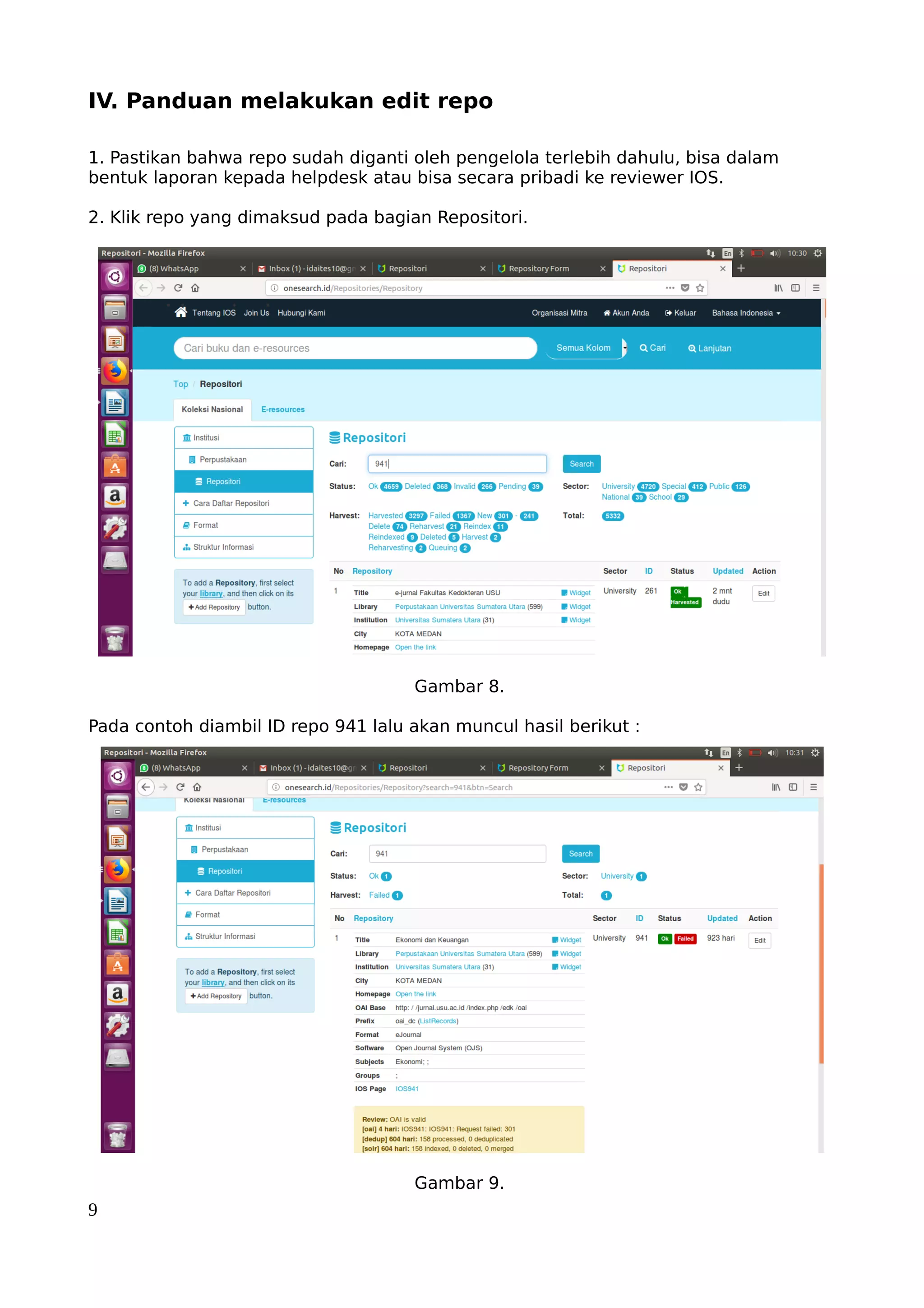 Manual Pengelolaan Indonesia Onesearch | PDF