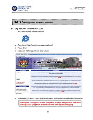 Manual Pengguna E-TukarBG (Bukan Guru) | PDF
