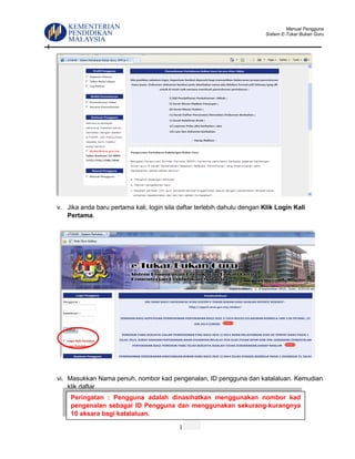 Manual Pengguna E-TukarBG (Bukan Guru) | PDF