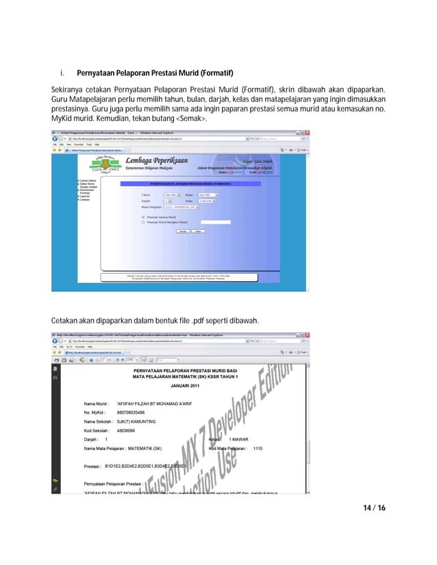 Manual pengguna guru_mp sppbsm | PDF