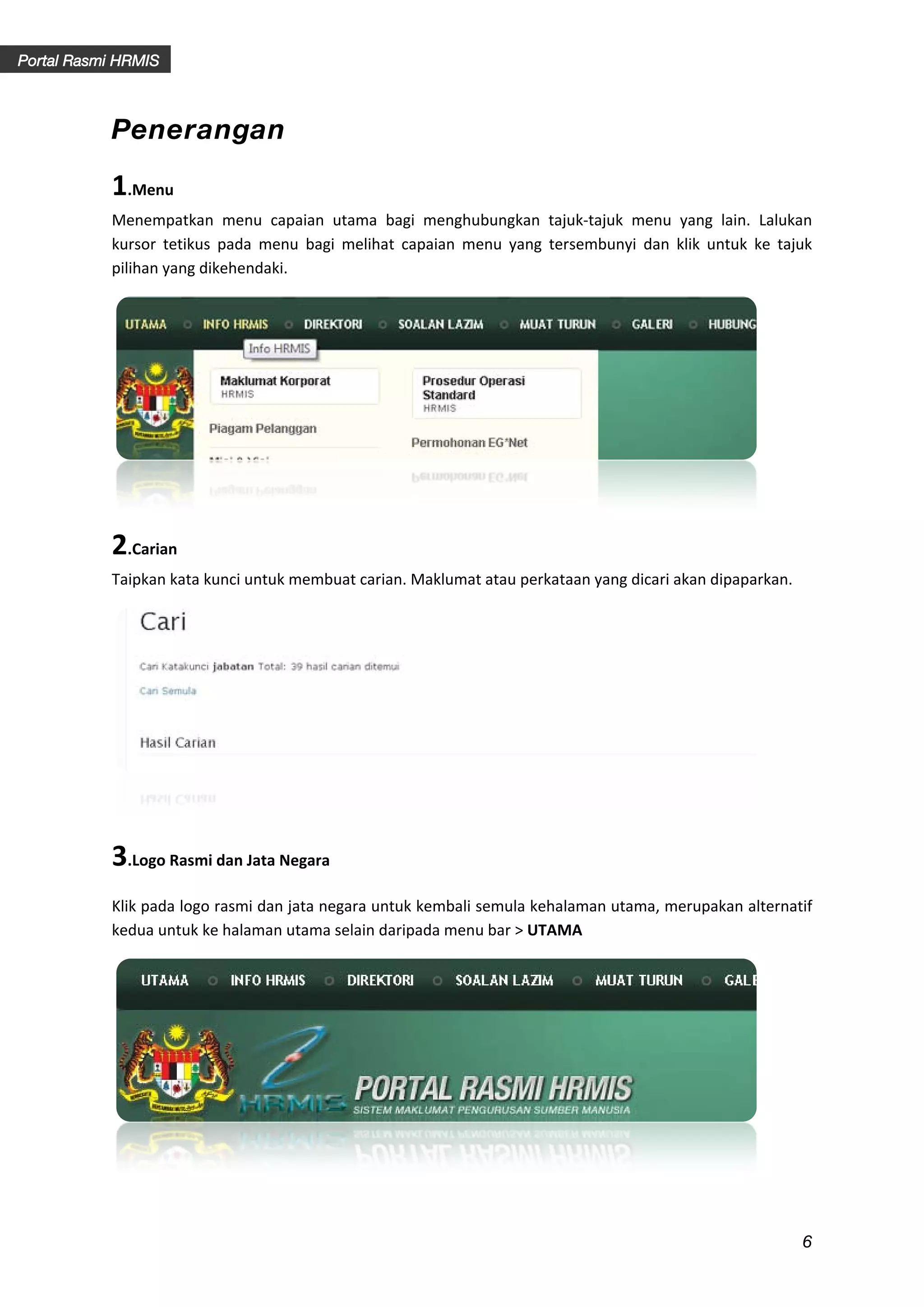 Manual pengguna portal_hrmis | PDF
