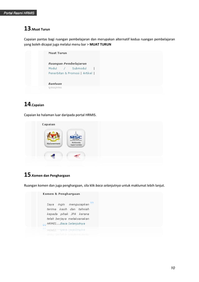Manual pengguna portal_hrmis | PDF