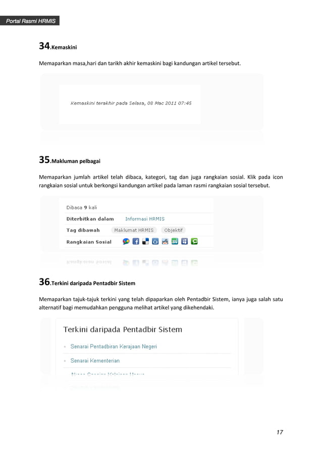Manual pengguna portal_hrmis | PDF