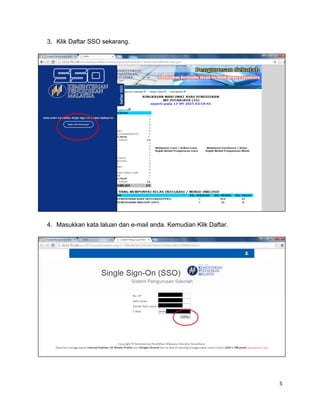Manual Pengguna SSO Kementerian Pendidikan Malaysia | PDF