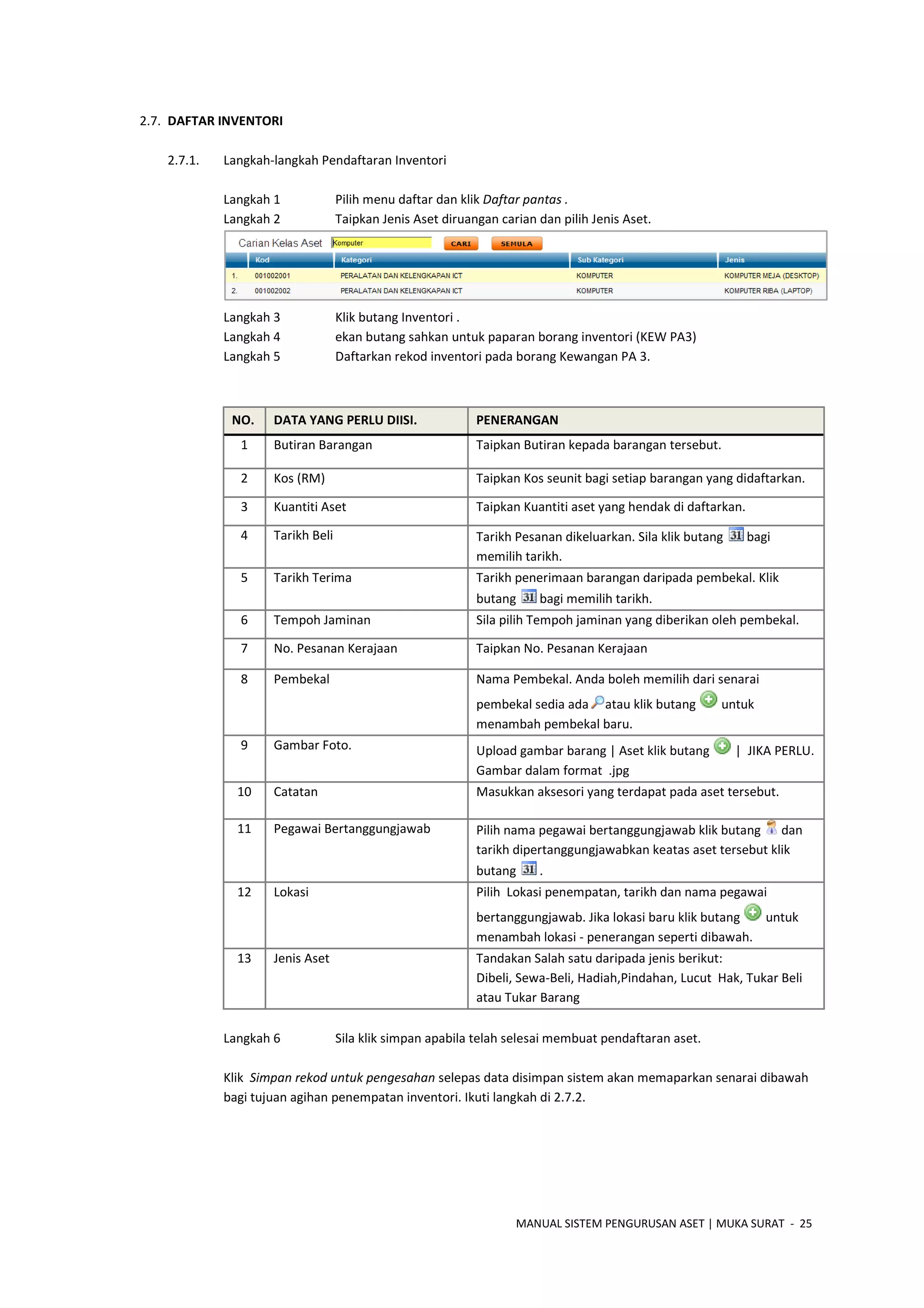 Manual pengurusan aset | PDF