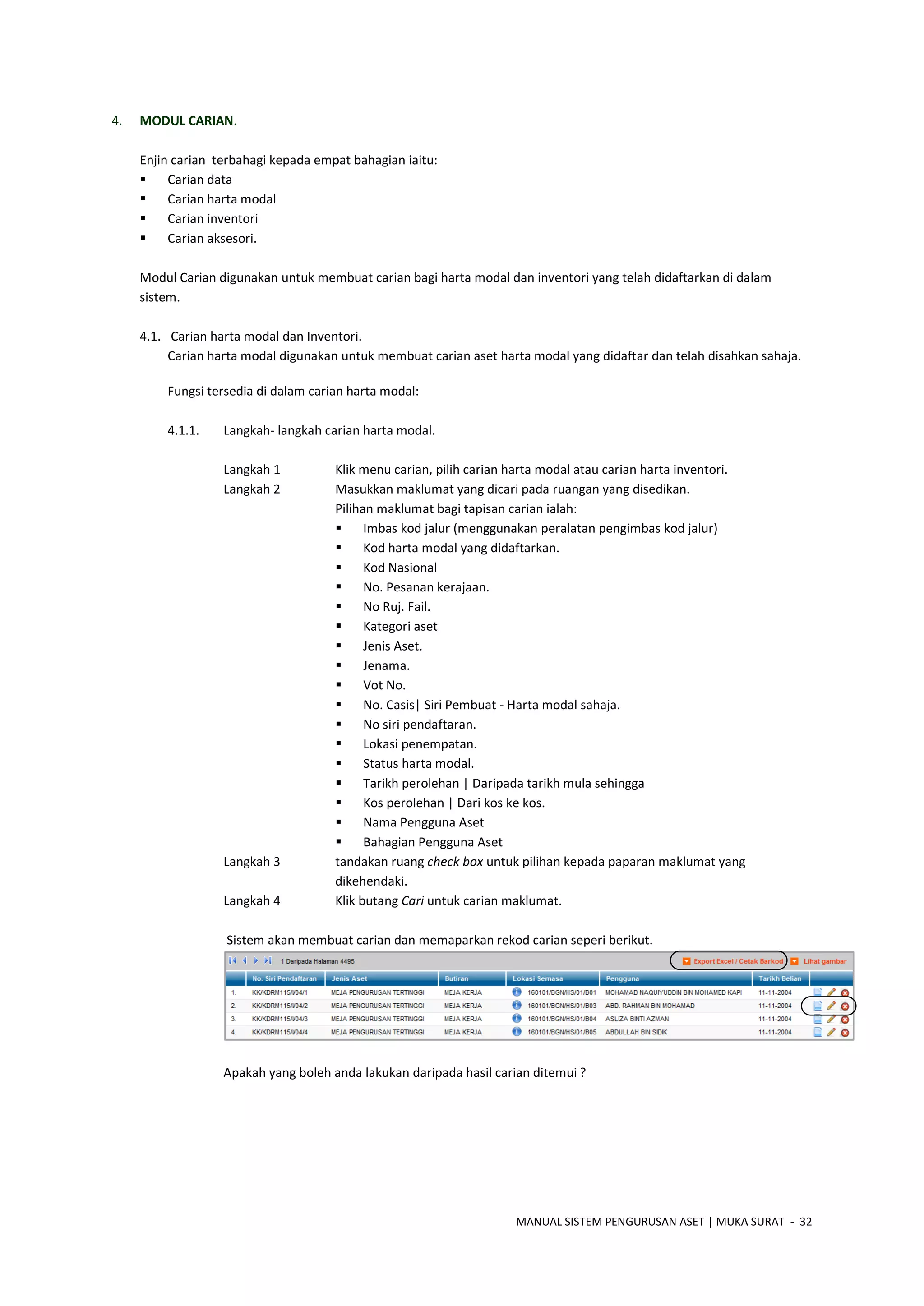Manual pengurusan aset | PDF