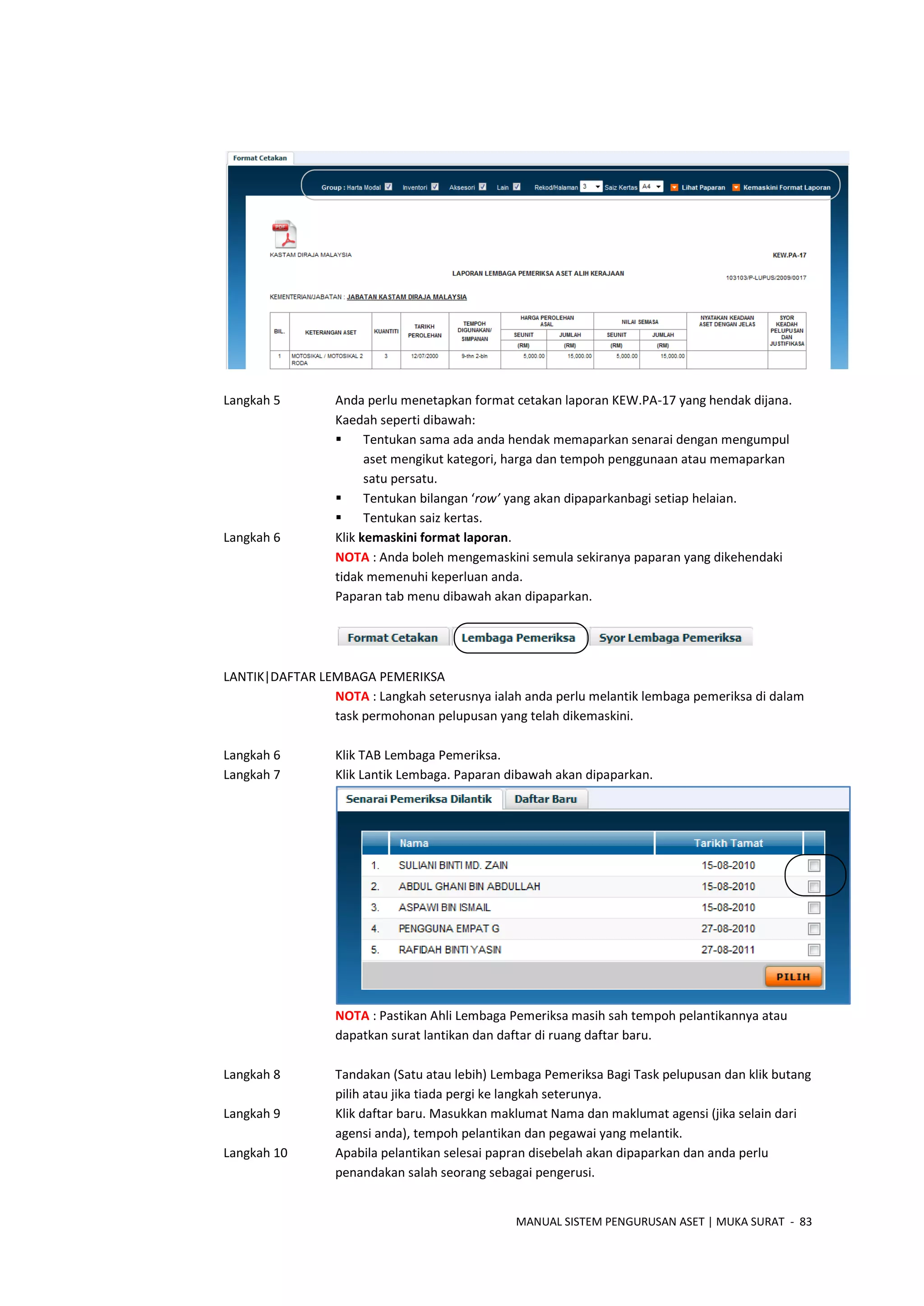 Manual pengurusan aset | PDF