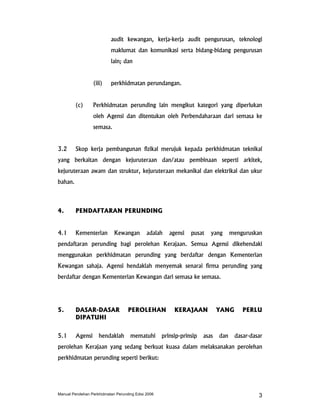 Manual Perolehan Perunding 2006 | PDF