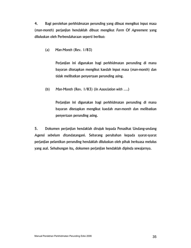 Manual Perolehan Perunding 2006 | PDF