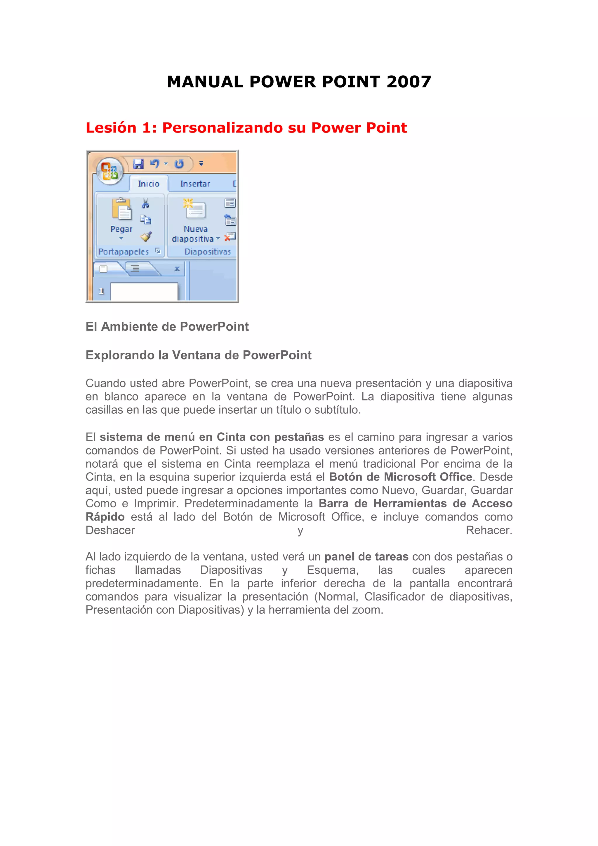 Manual de Power Point 2007 | PDF