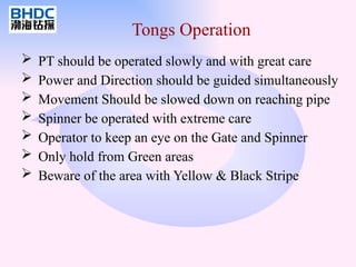 Manual & Power Tongs for drilling operations | PPTX