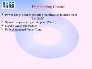 Manual & Power Tongs for drilling operations | PPTX