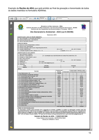 Manual de preenchimento do ADA Web | PDF
