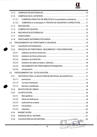 Manual De Procedimientos Biblioteca Pdf
