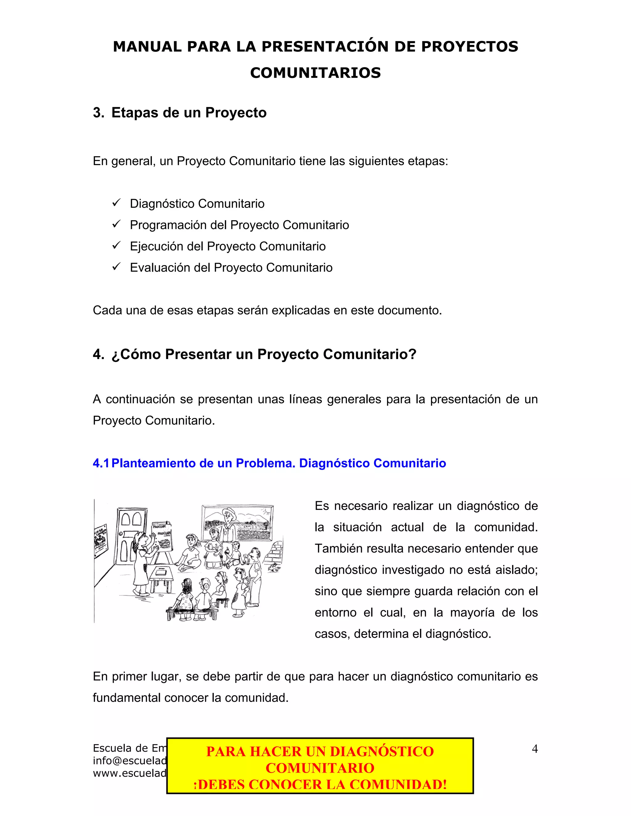 Manual para la Elaboración de Proyectos Comunitarios | PDF