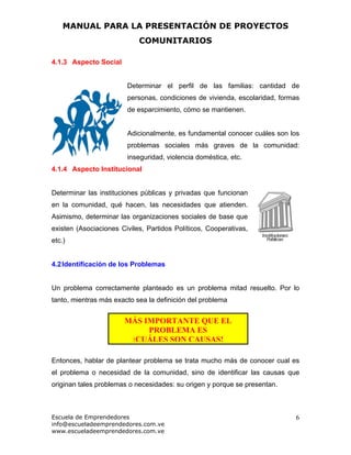 Manual para la Elaboración de Proyectos Comunitarios | PDF