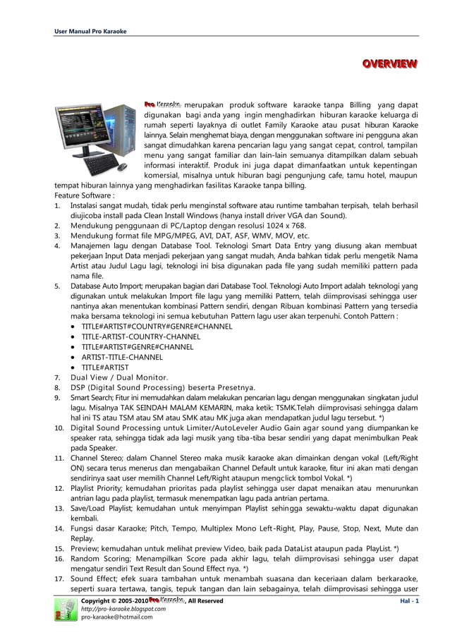 Manual pro karaoke | PDF