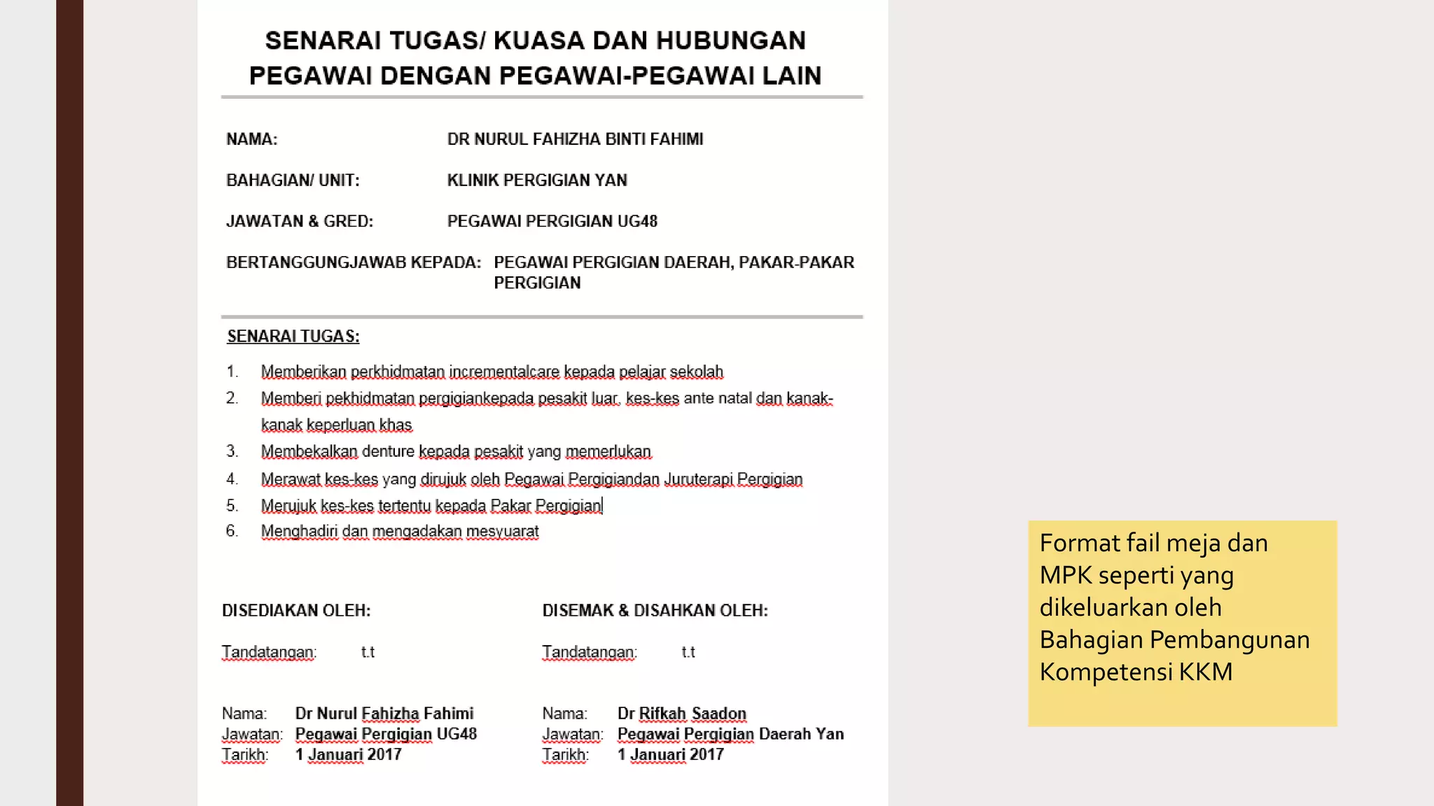 Manual Prosedur Kerja (MPK) & Fail Meja (FM) | PPTX