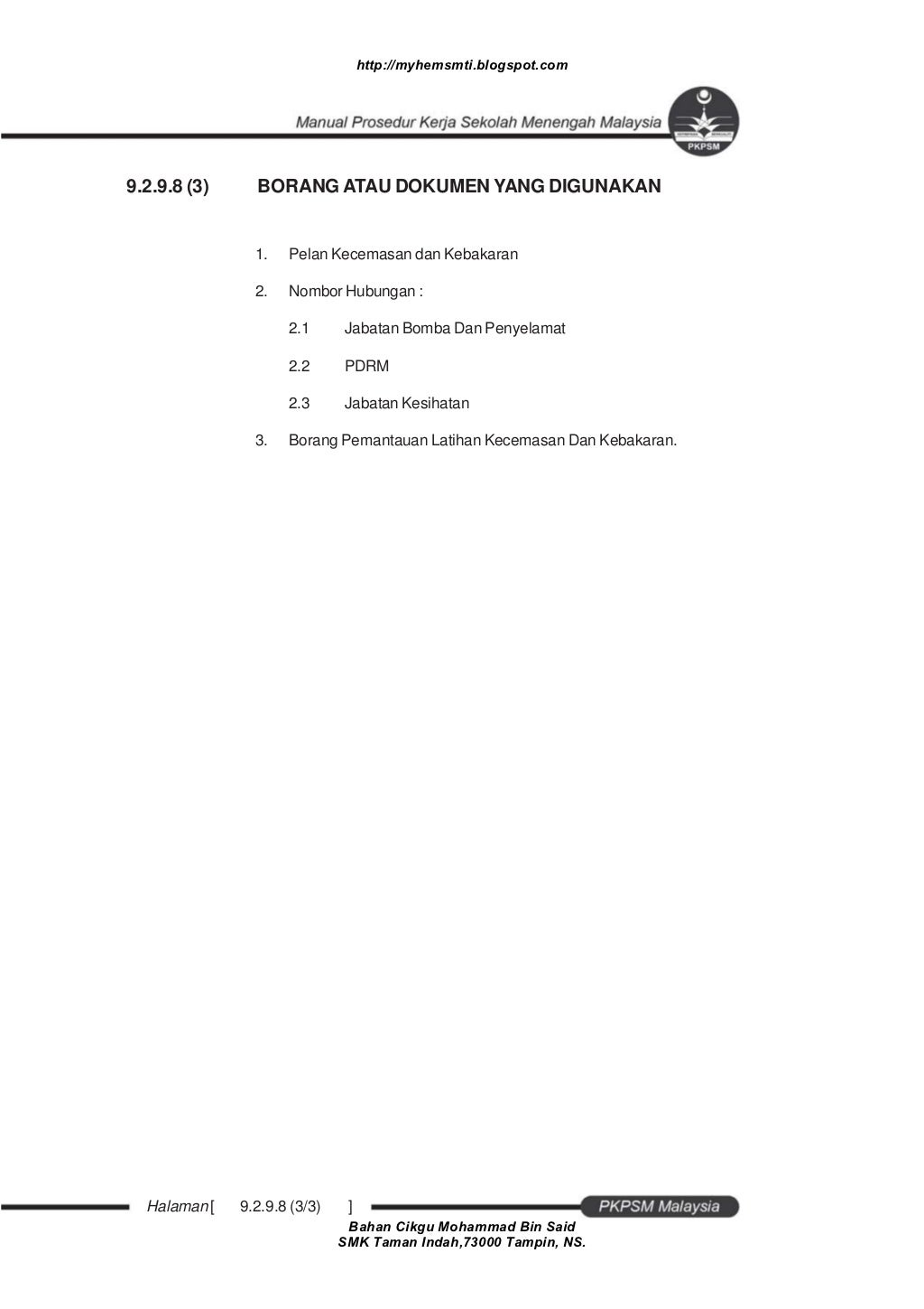 Contoh manual prosedur kerja sekolah - lasopavine