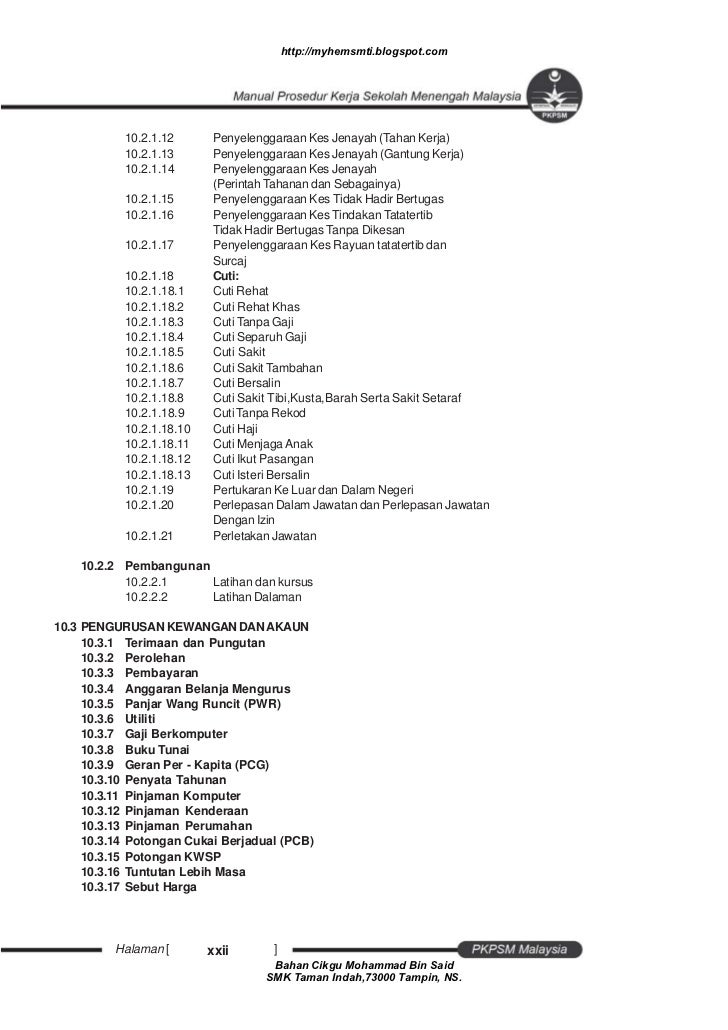 Contoh manual prosedur kerja sekolah - homesno
