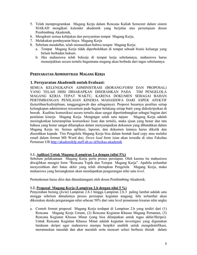 Manual prosedur magang_kerja_2011 | PDF