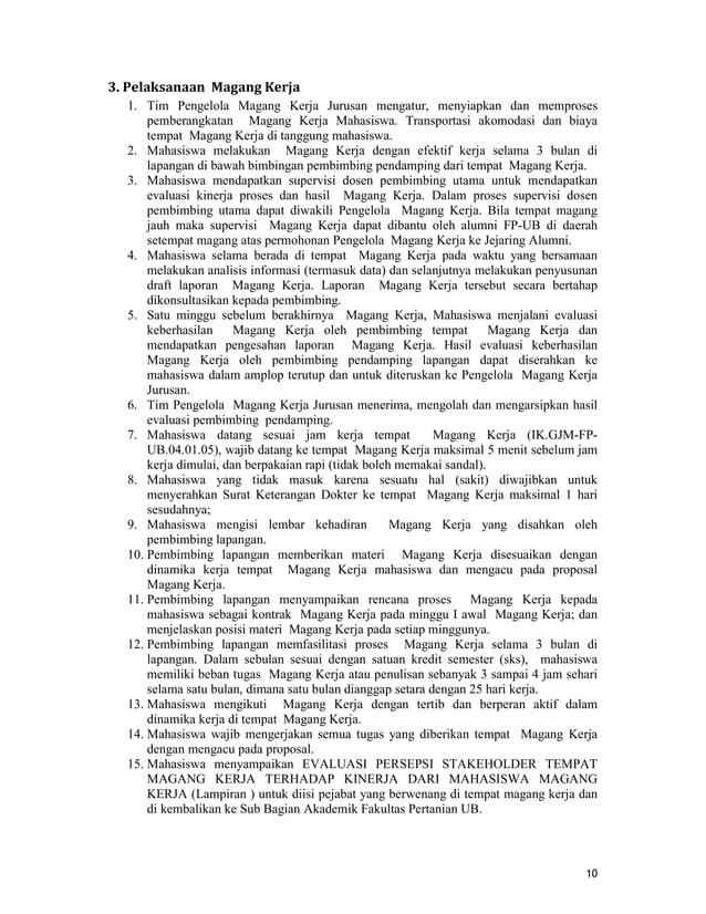 Manual prosedur magang_kerja_2011 | PDF