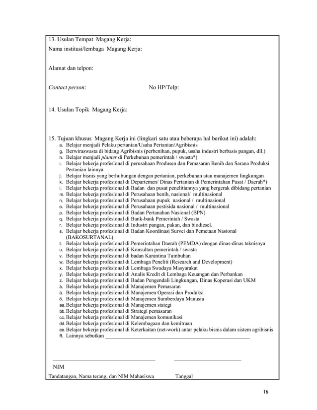 Manual prosedur magang_kerja_2011 | PDF