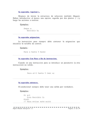 Manual pseint | PDF | Technology & Computing