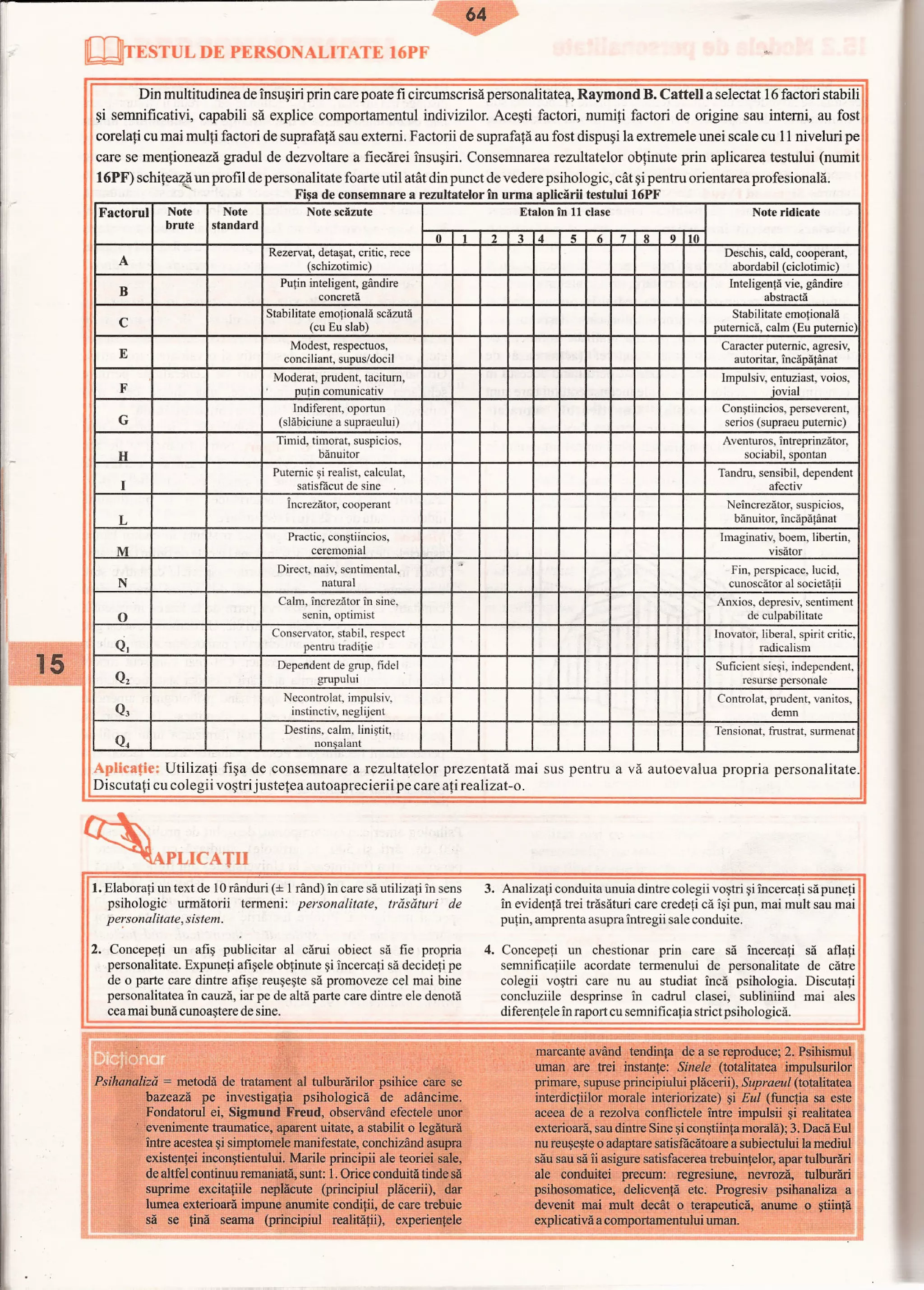 Manual psihologie clasa a x a | PDF