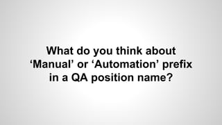 Manual qa versus automation qa | PPT