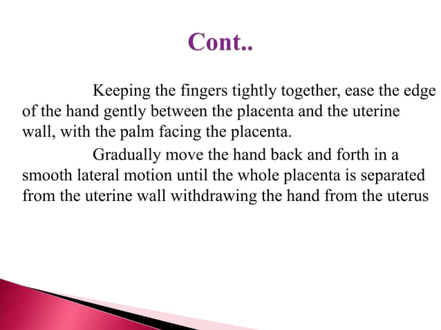 Manual removal of placenta | PPTX | Pregnancy | Reproductive Health